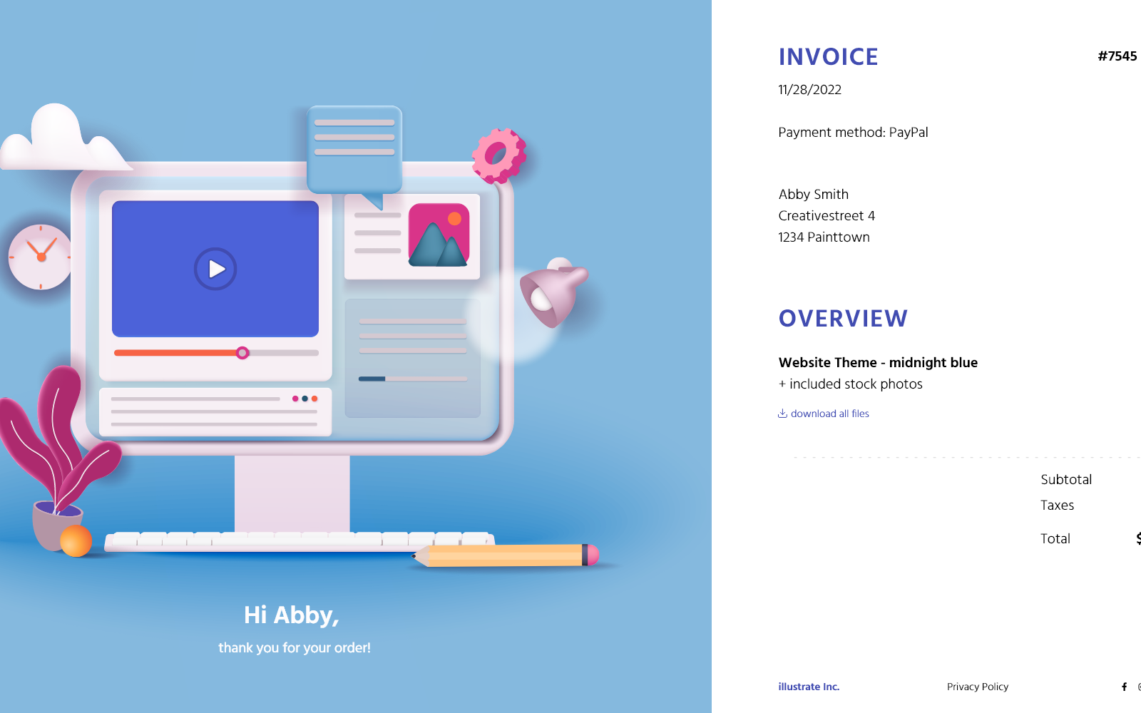 #DailyUI nr. 46 - invoice by Sarah Trummer on Dribbble