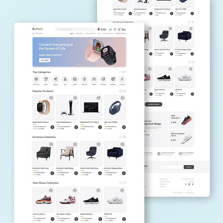 E-Mart | E-commerce UI Landing Page by Hussein Mahfouz on Dribbble