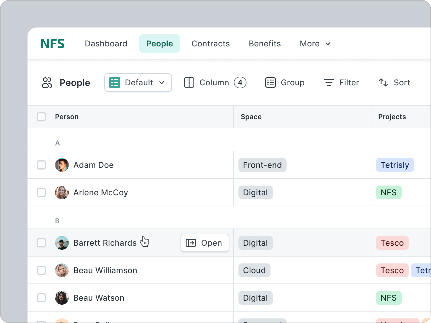 NFS - Spreadsheet Table View by Patryk Ilnicki on Dribbble