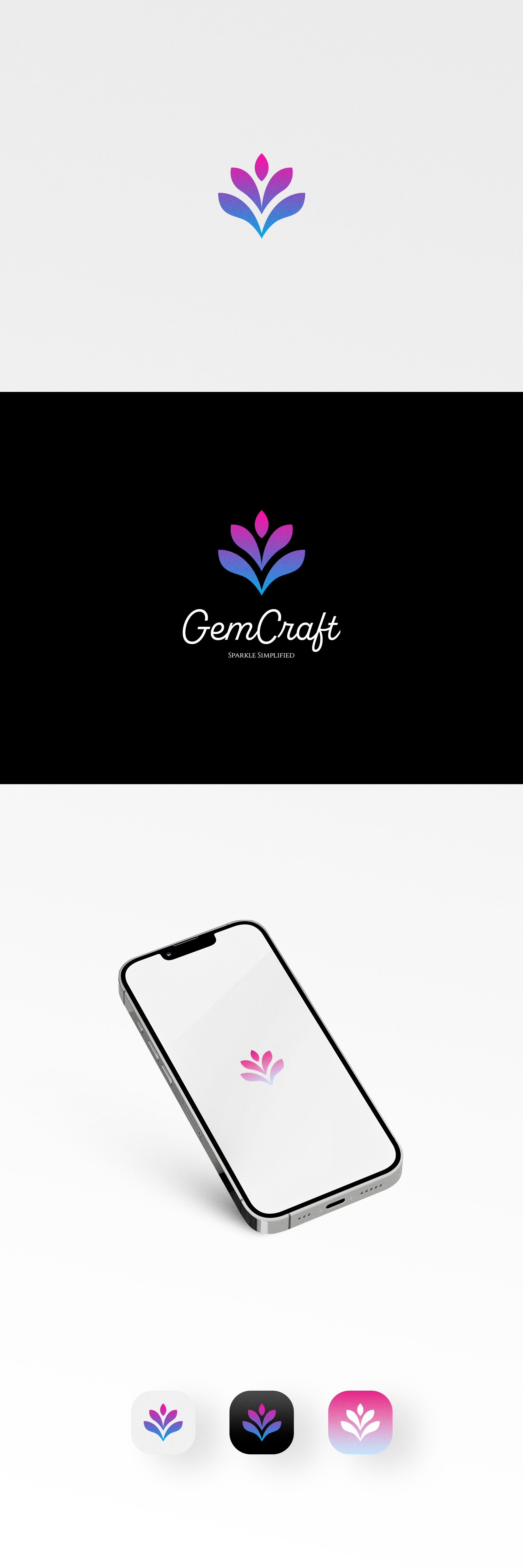 Minimal GemCraft Logo Icon by Jubayer Mahabub on Dribbble