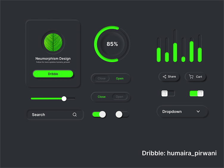Neumorphism design by Humaira Pirwani on Dribbble