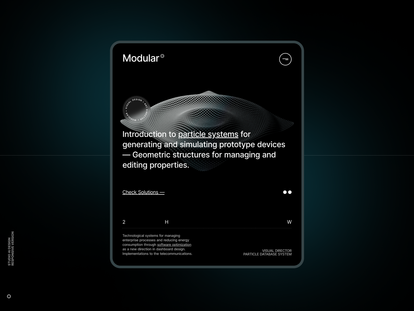 Modular - Website Concept by Tomasz Mazurczak for Studio Design on Dribbble