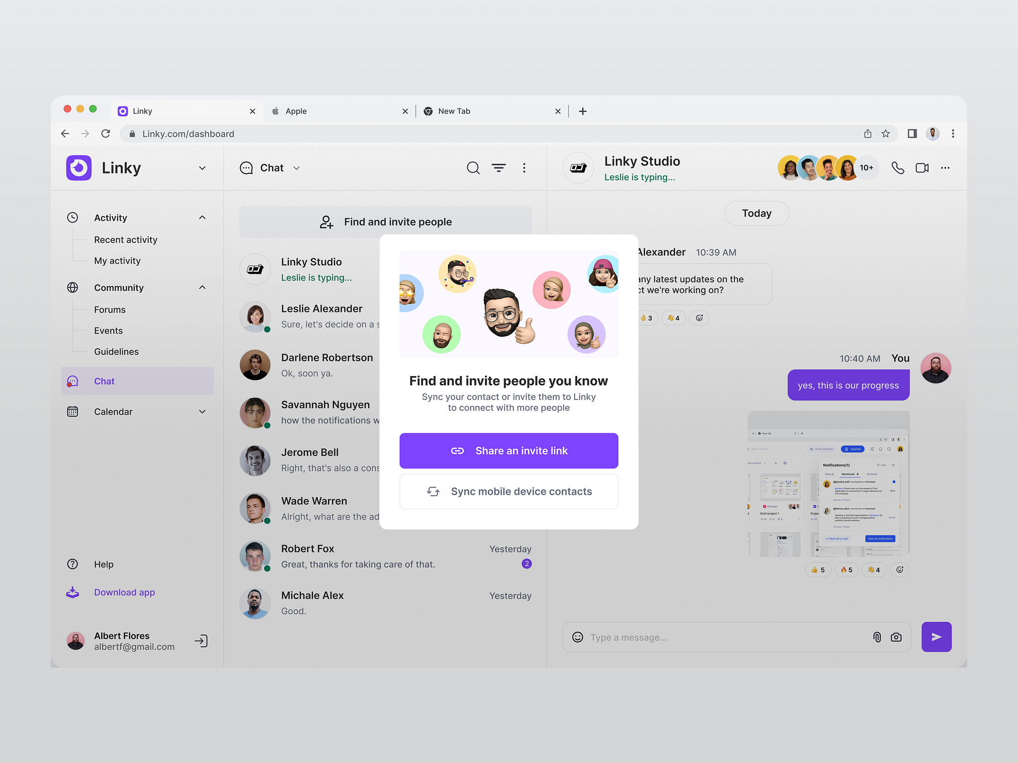 Linky - Add & Invite people by Product SAAS on Dribbble