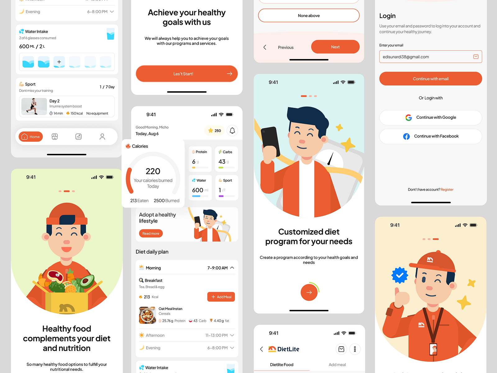 Dietlite - Diet Programme Mobile App by Edi Sunardi for Keitoto on Dribbble