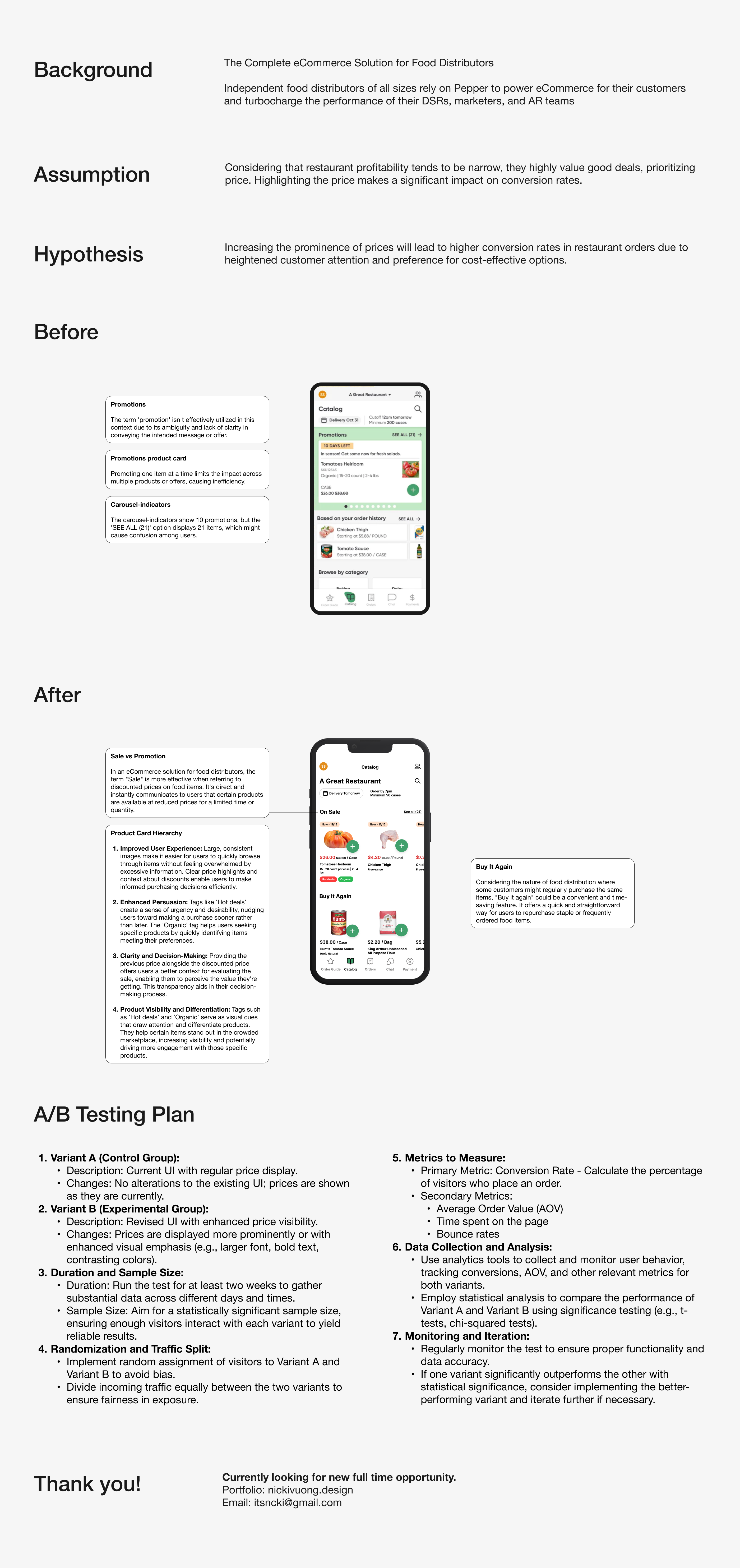 Pepper Mobile App Redesign by Nicki Vuong on Dribbble