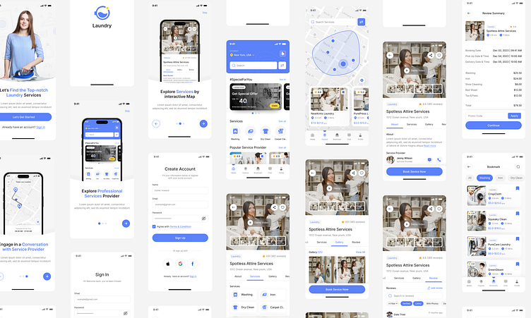 Laundry Service App Figma UI Design | App UIUX Design by Insightlancer ...