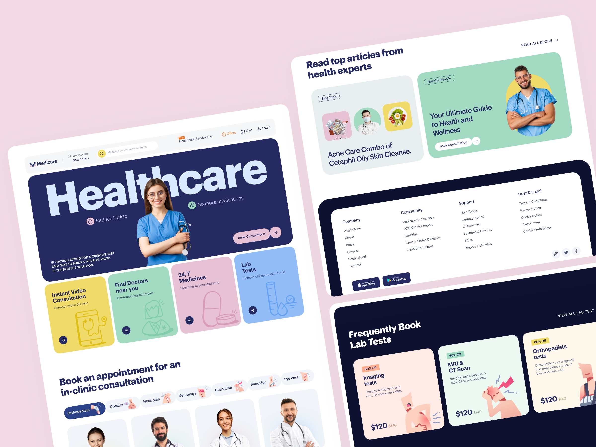 Healthcare Website by Musemind on Dribbble