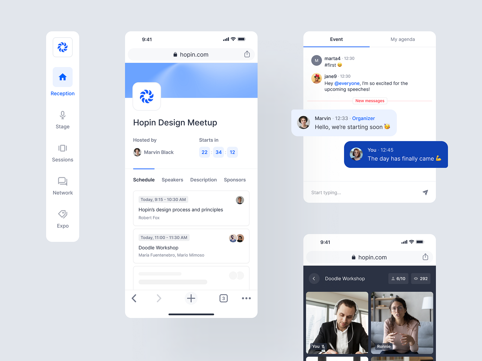 Hopin — Case Study 🎟 by Michał Roszyk for widelab on Dribbble