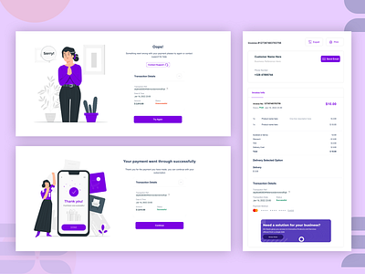 Payment Process Illustration UI by Shakeela Chikte on Dribbble