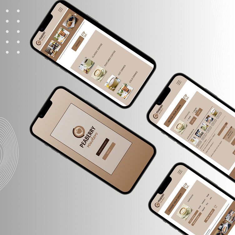 Peaberry Roasters app design by Baoping Huang on Dribbble