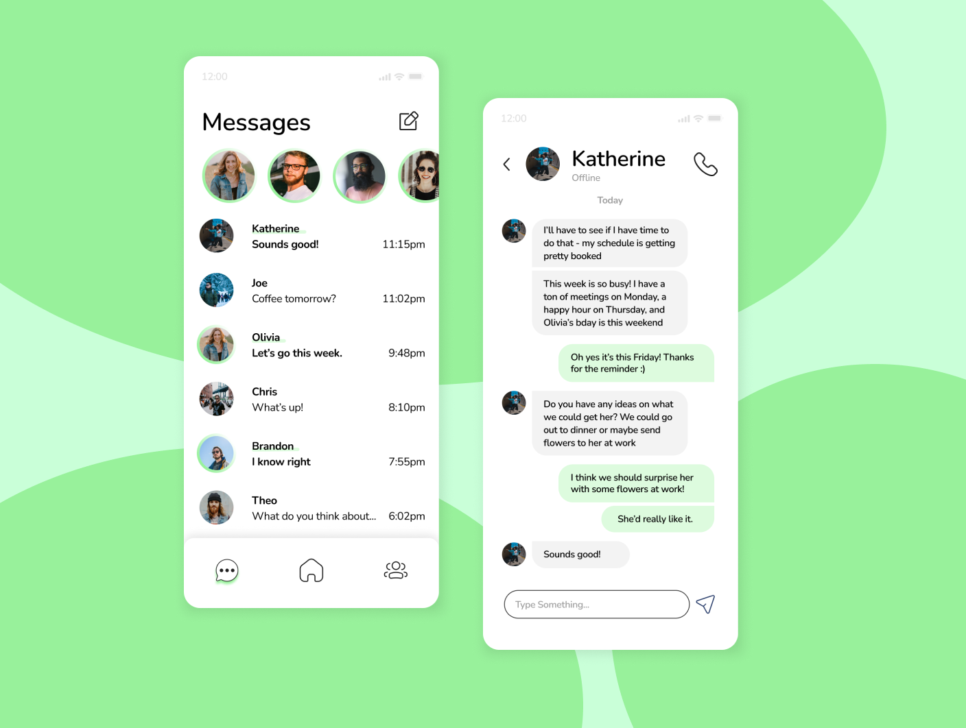 DailyUI Day 13 - Messaging by Megan on Dribbble