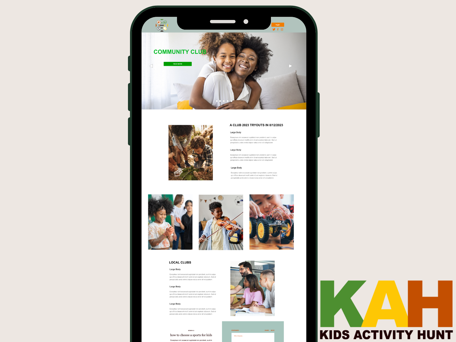 Kid Activity Hunt UIUX design by Baoping Huang on Dribbble