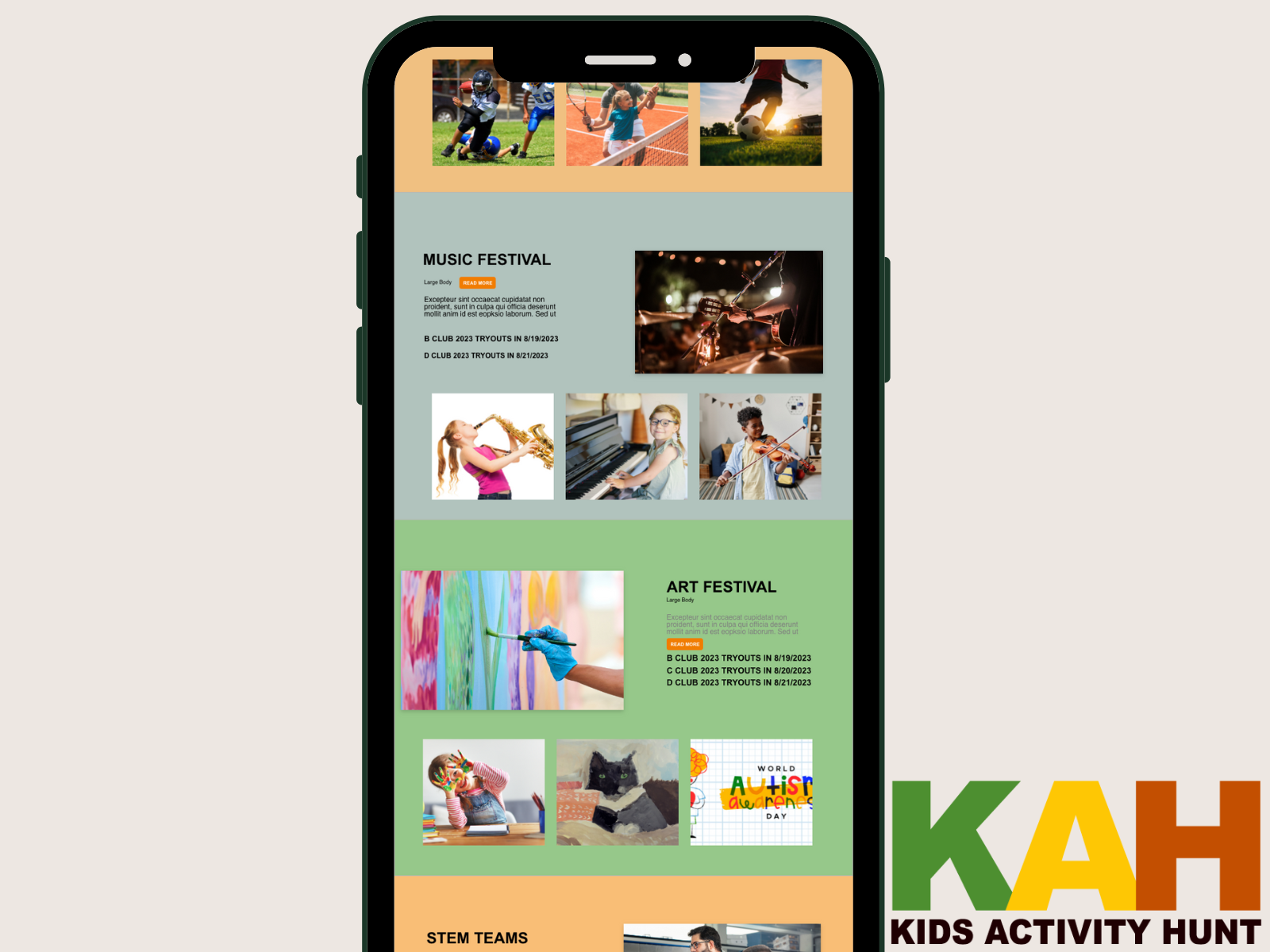 Kid Activity Hunt UIUX design by Baoping Huang on Dribbble