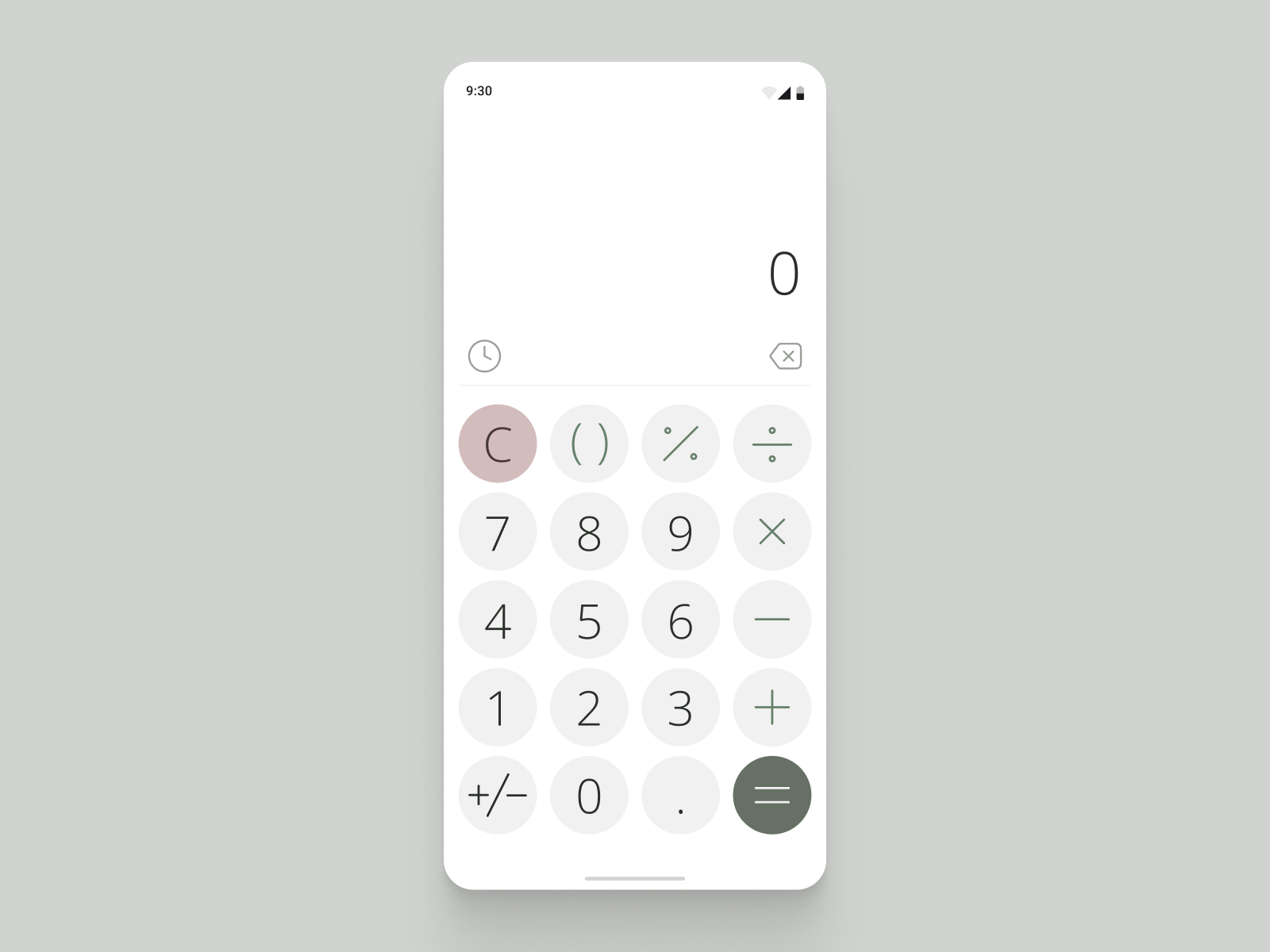 Mobile calculator by Syifa R on Dribbble