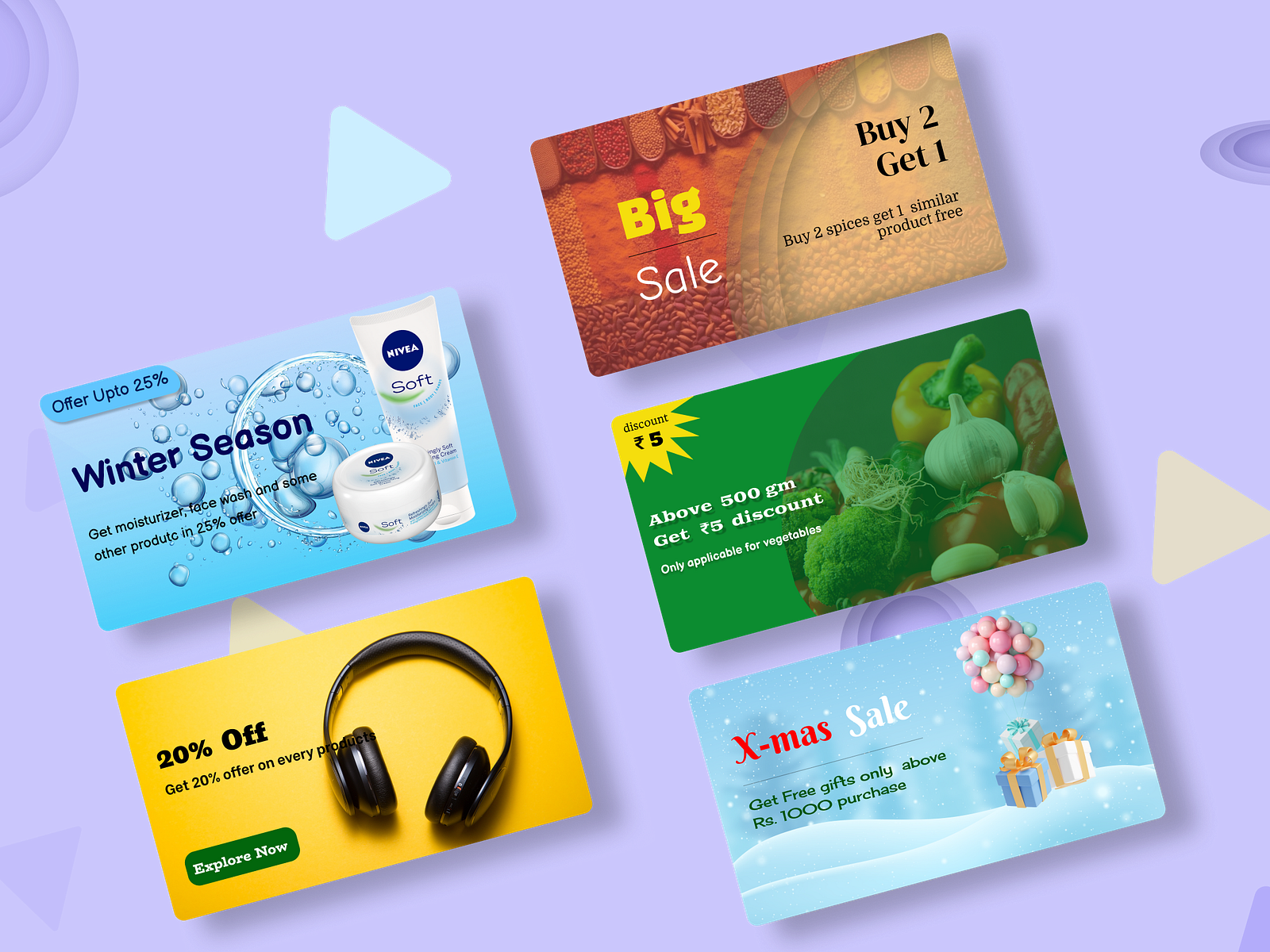 Offer cards - UI/UX design by Sharmila Mary Selvam on Dribbble