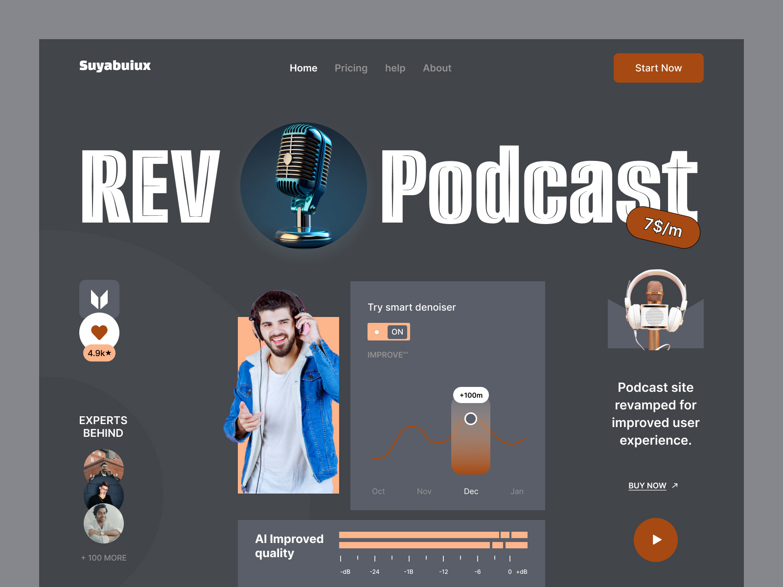 RevAmp Podcast Website by Suyab uiux on Dribbble