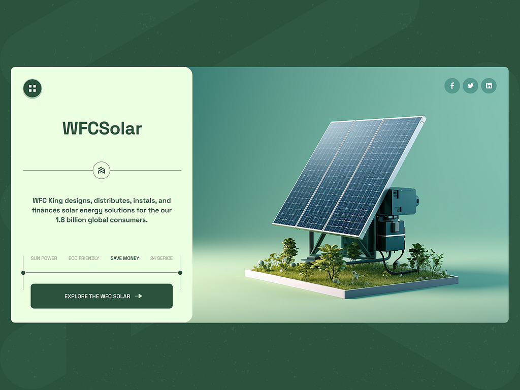 Modern Solar Web Header Design by WhiteFrame Website UI/UX on Dribbble