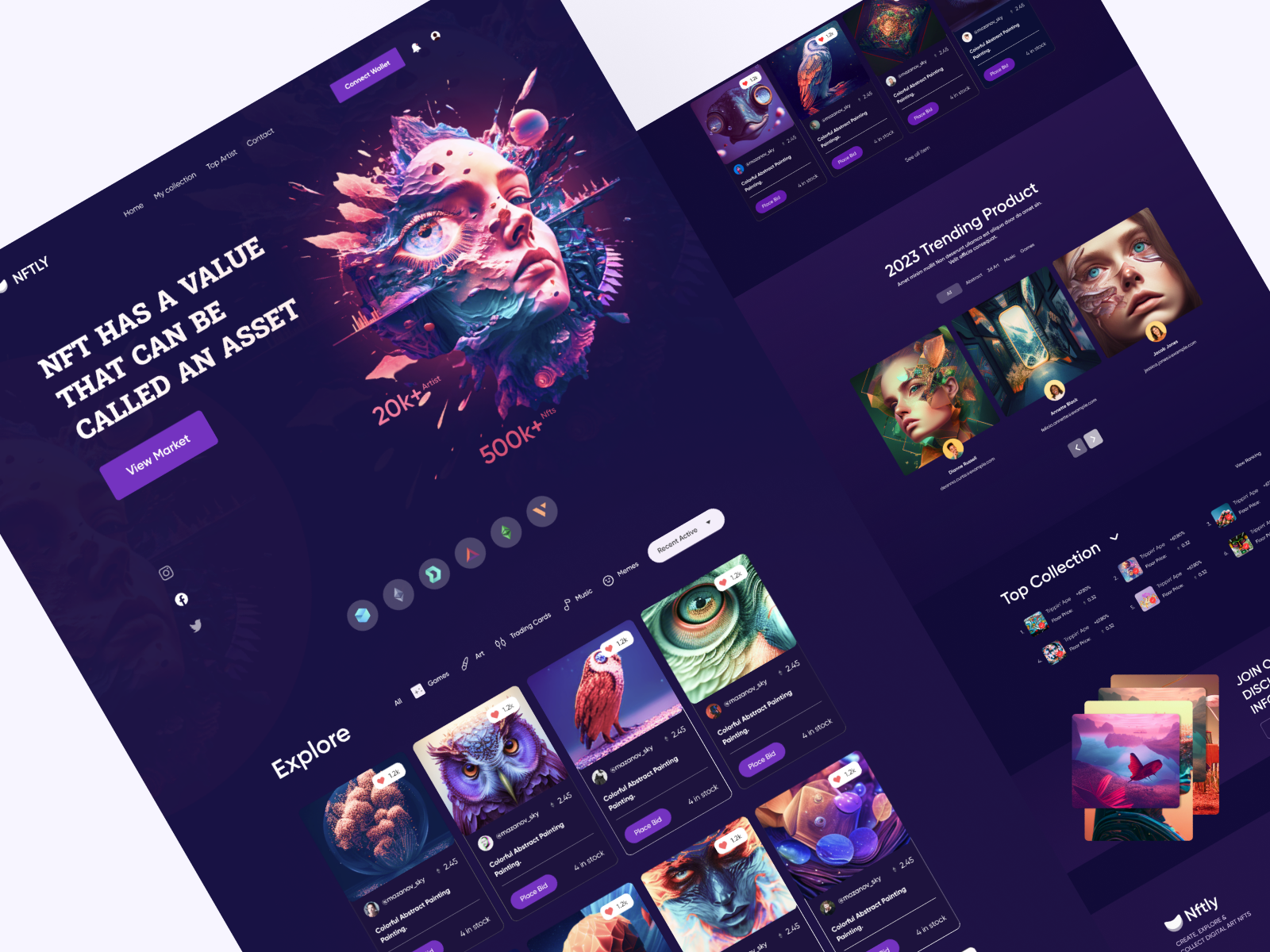 NFT Website Design by Iren Aktar on Dribbble