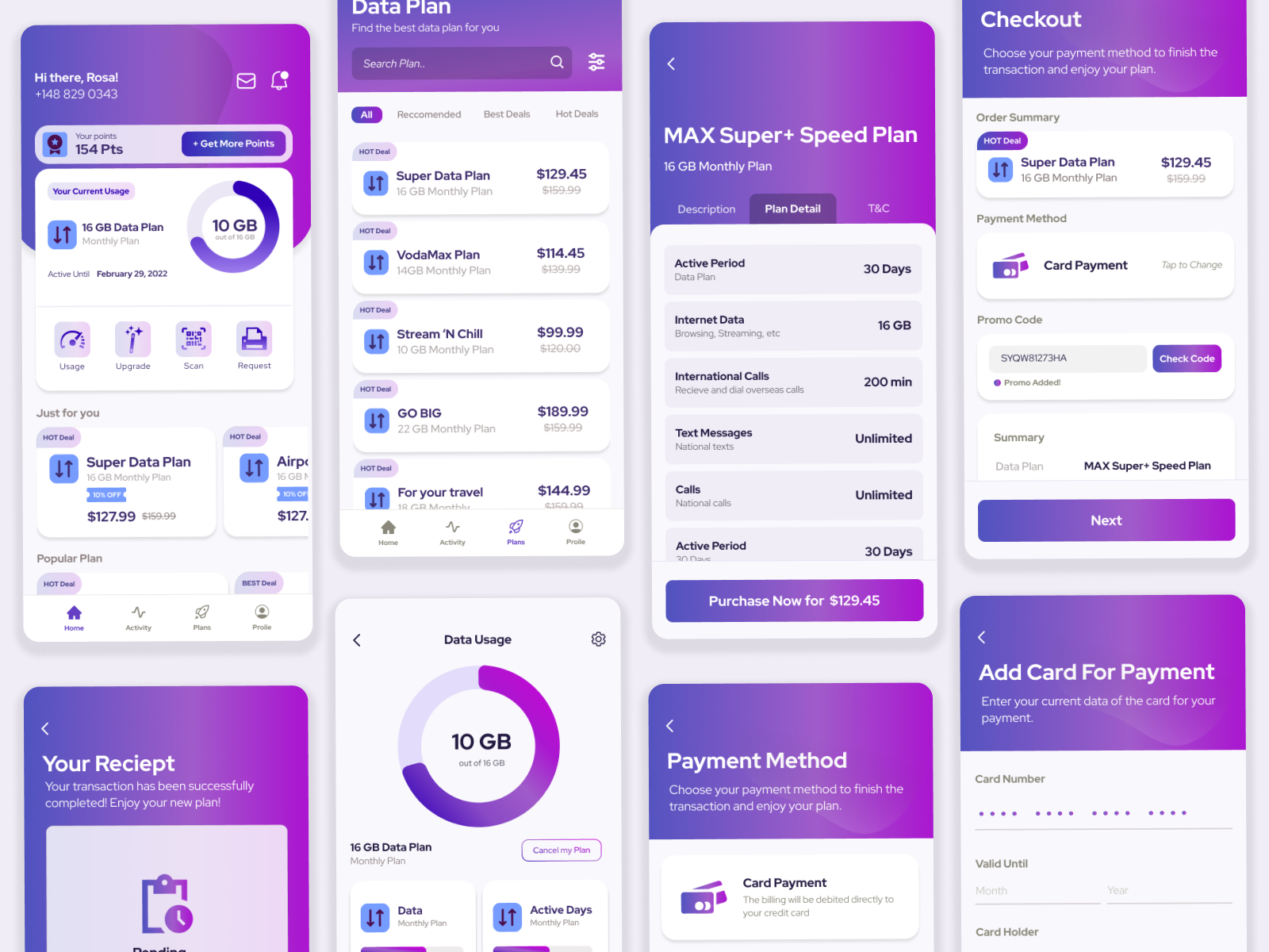 Data mobile UI design by Rizky Amelinda on Dribbble Data mobile UI design by Rizky Amelinda on Dribbble