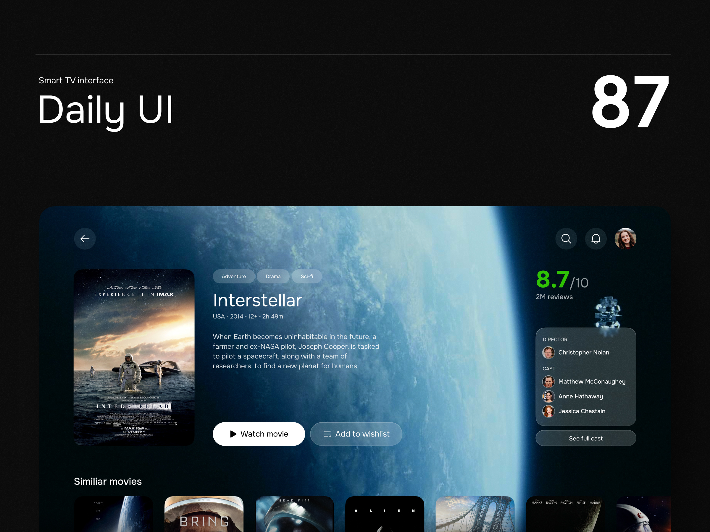 Tv UI designs, themes, templates and downloadable graphic elements on ...