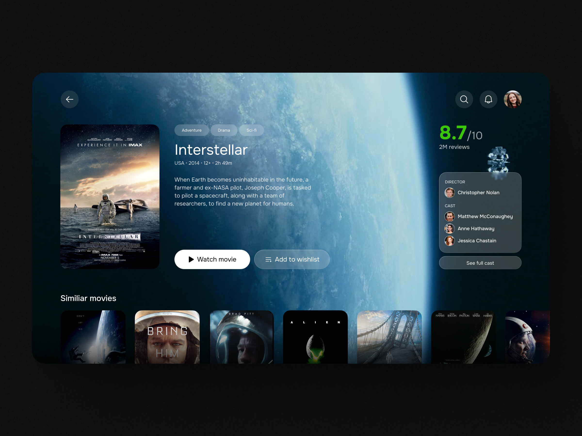 Daily UI #87 - Smart TV interface by Veronica K on Dribbble