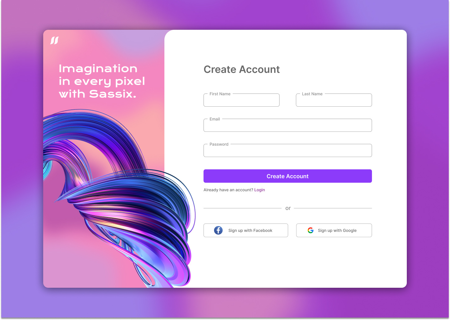 Sign Up Page UI Design by Casey Mims on Dribbble