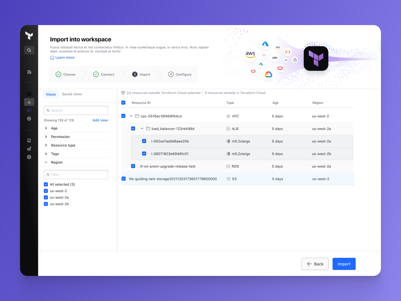 Importing infrastructure in UI by Ashley Adamson on Dribbble