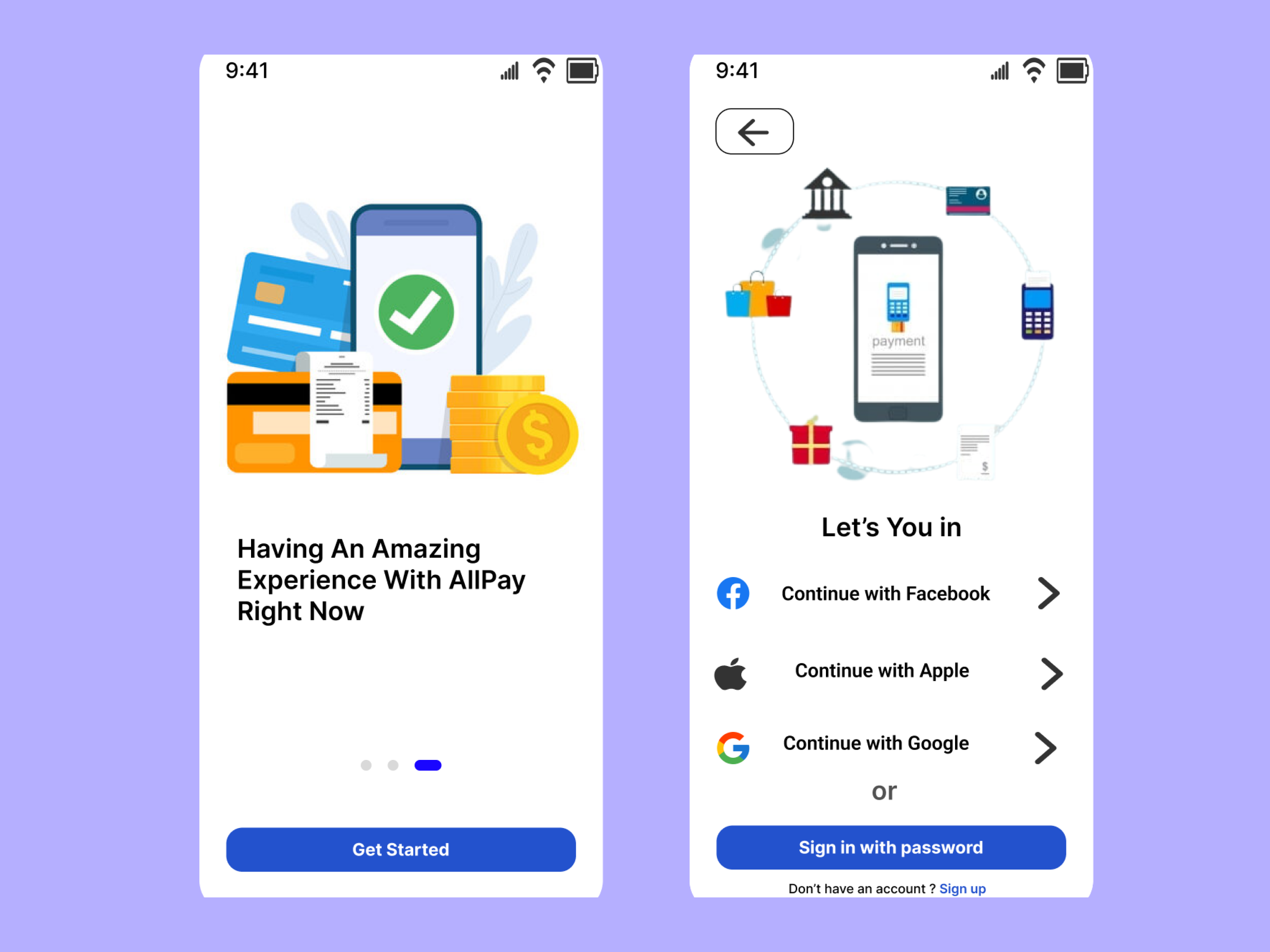 Allpay - Finance App Mobile UI Design by Amit Kumar Singh on Dribbble