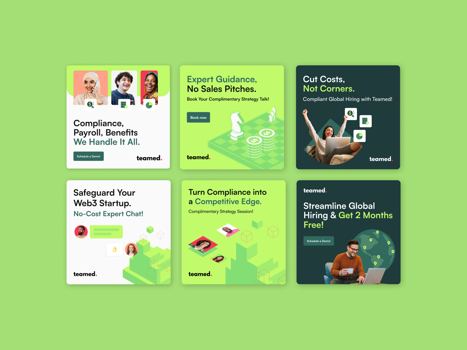 Teamed Global Ad Creatives by TripleDart Digital on Dribbble