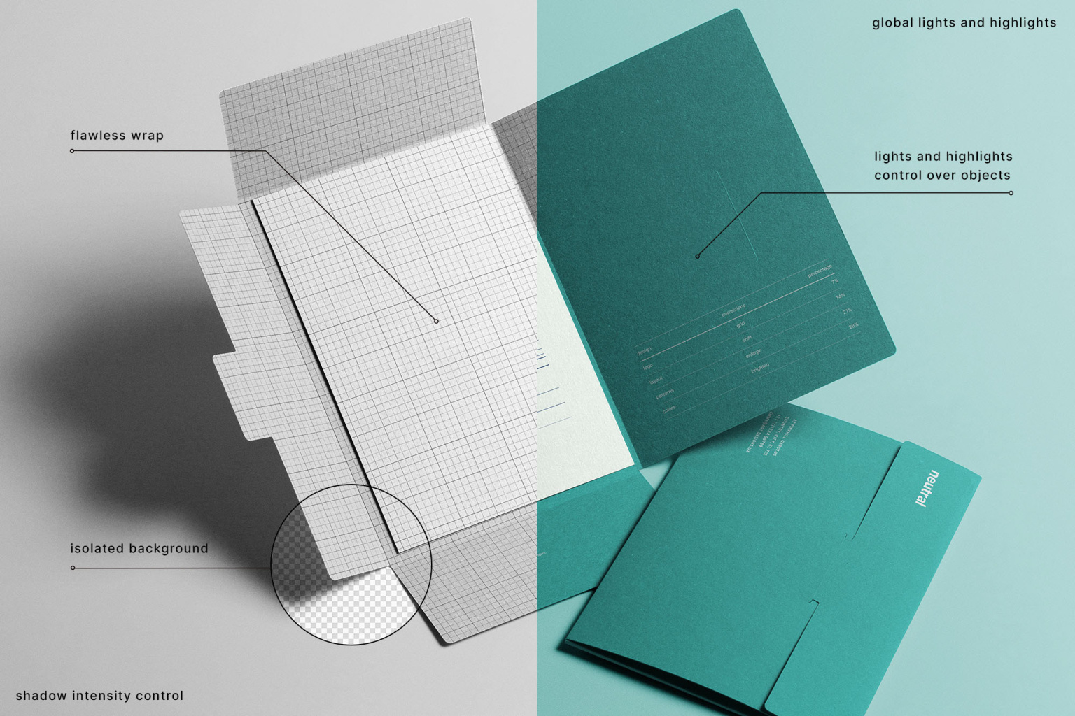 3 Flap Folder Mockup by Graphic Pear on Dribbble