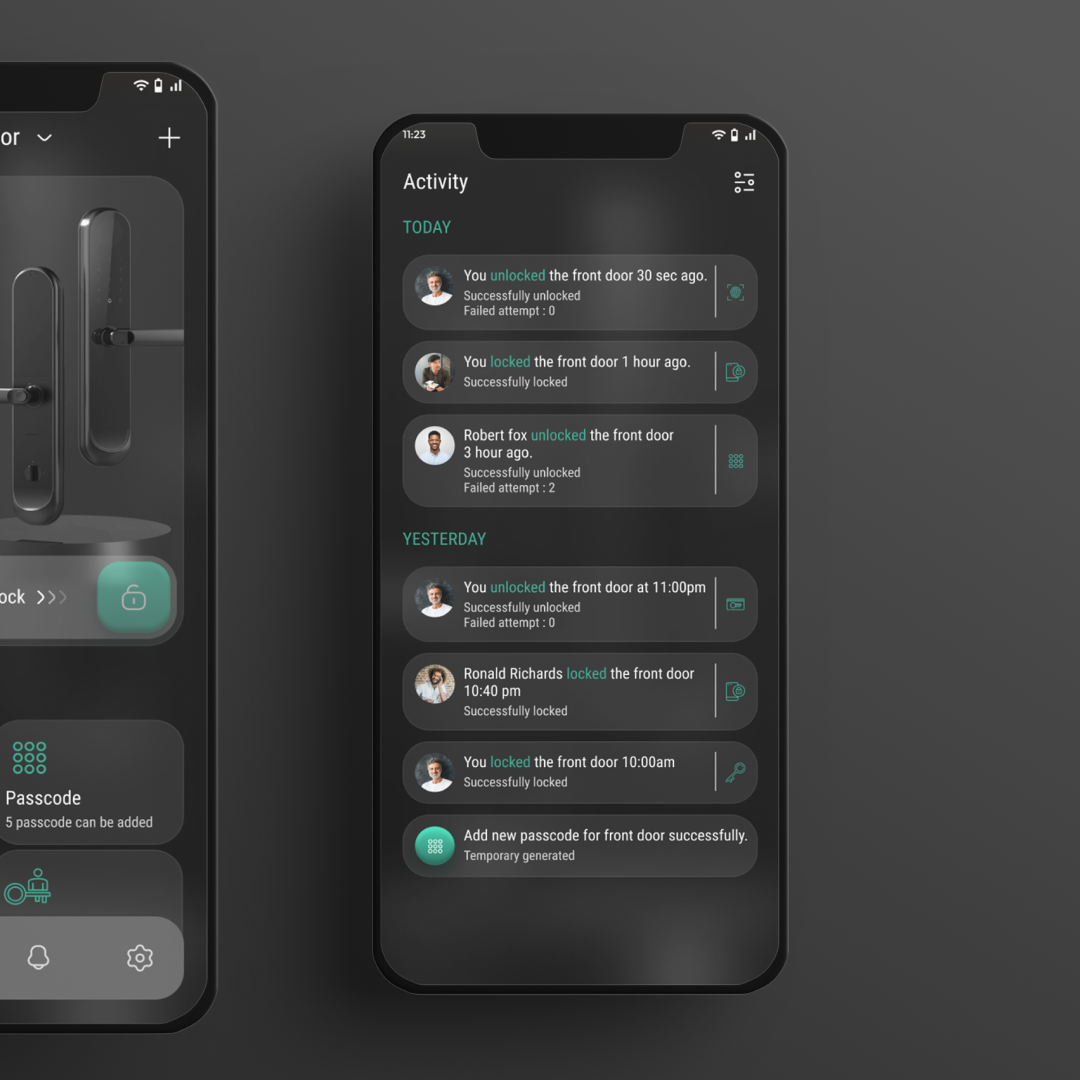 Smart Door Lock - Mobile App Design by Codeflash Infotech LLP on Dribbble