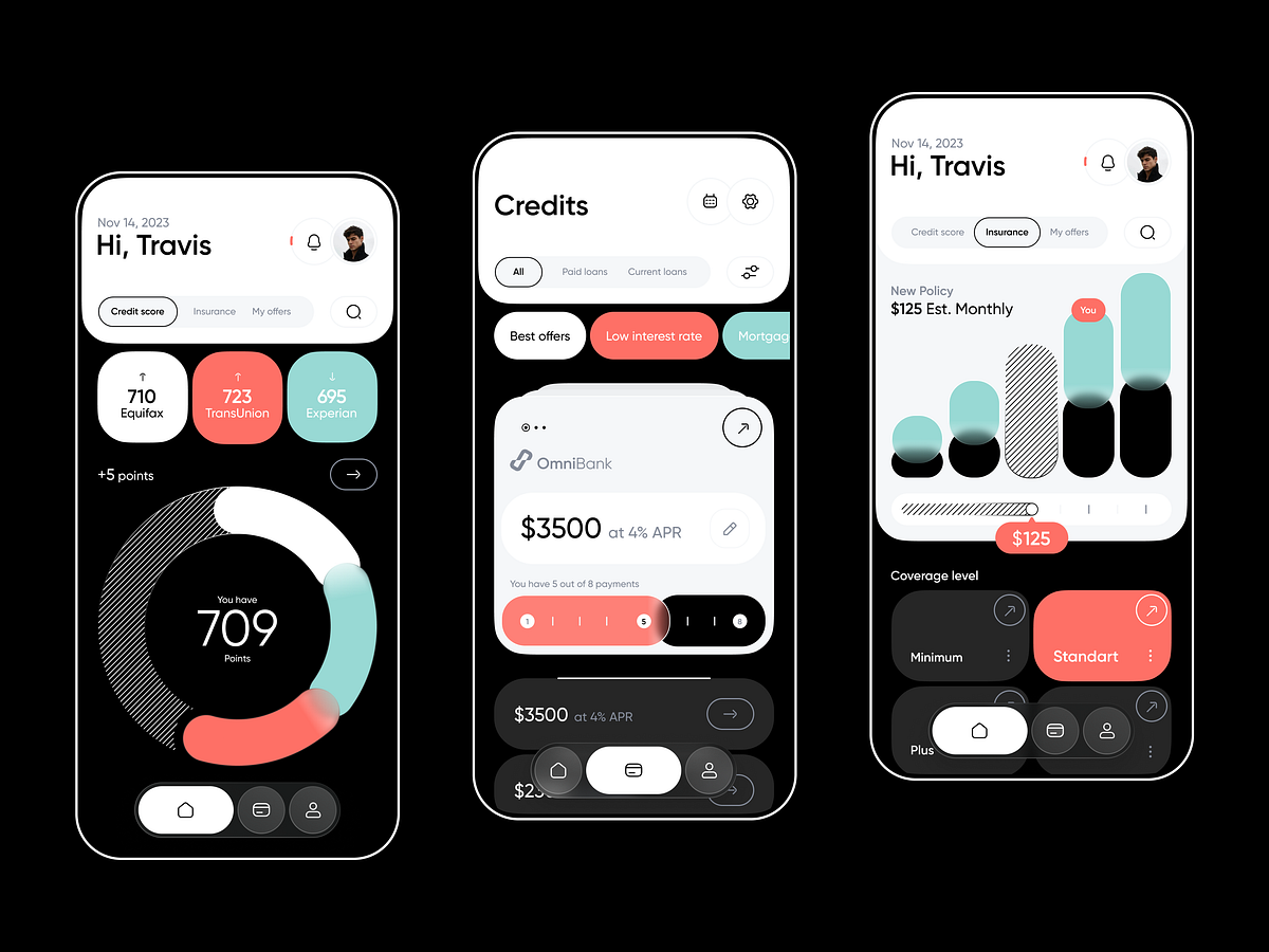 Intuit Credit Karma by Levi Wilson for QClay on Dribbble
