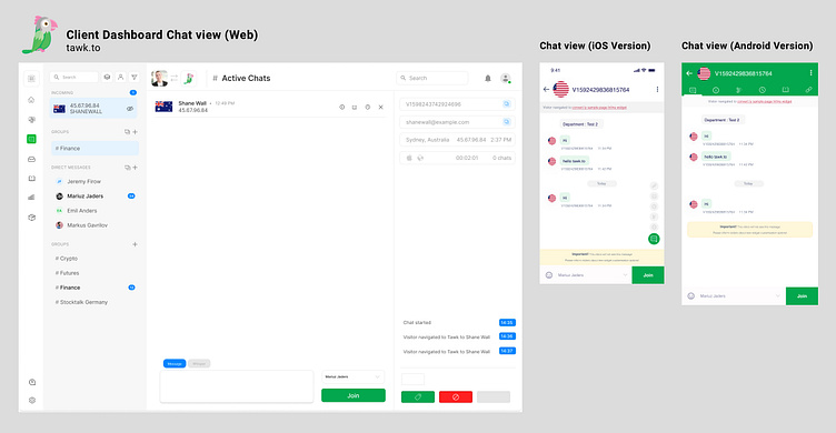 Dashboard chat view by Sajid Ghafoor on Dribbble
