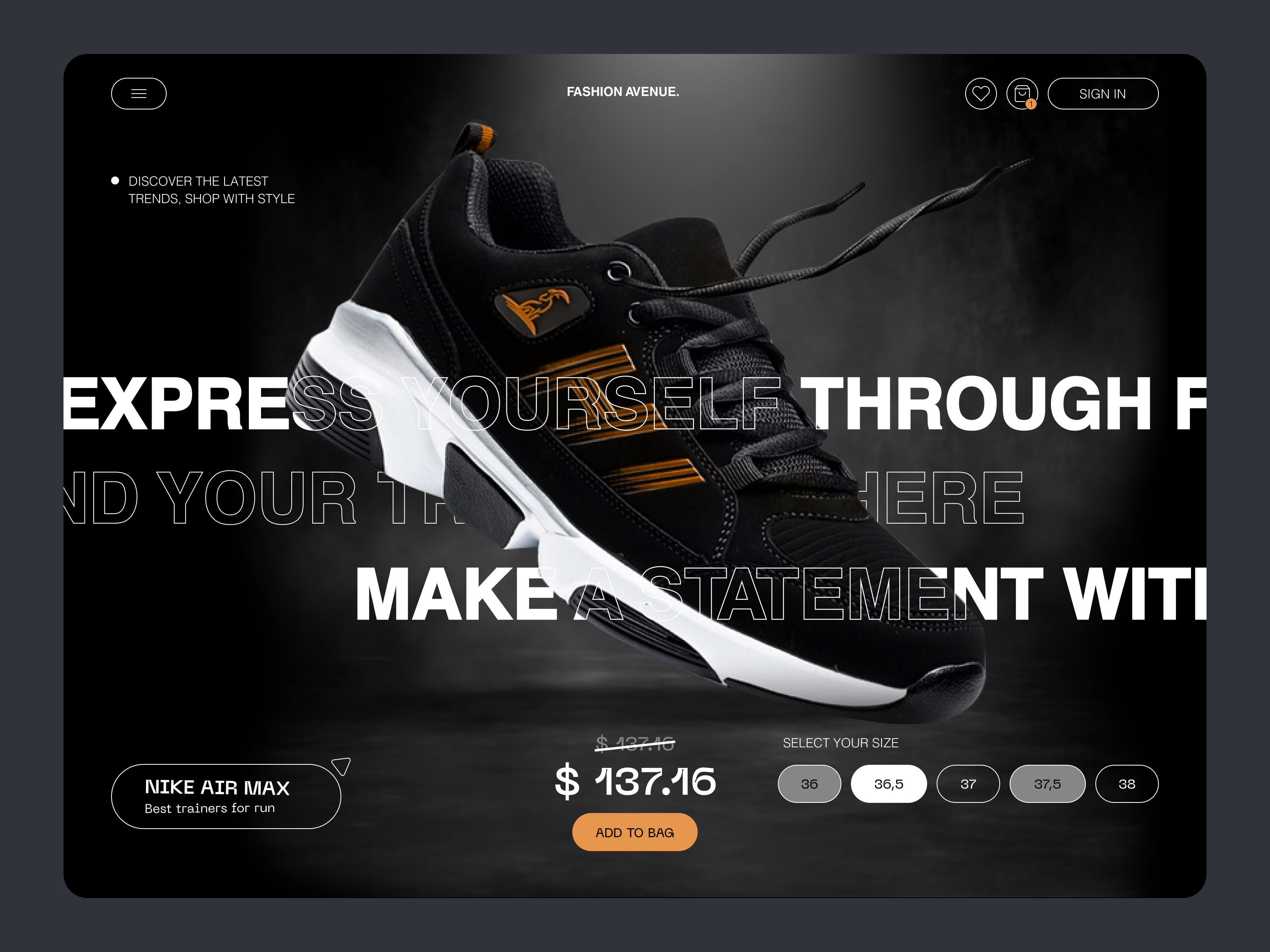 Trainers Shop Landing Page by Desire Creative Agency on Dribbble