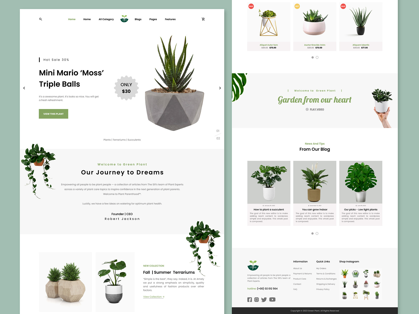 Plant Web UI Design by Md Nasim Sarower on Dribbble