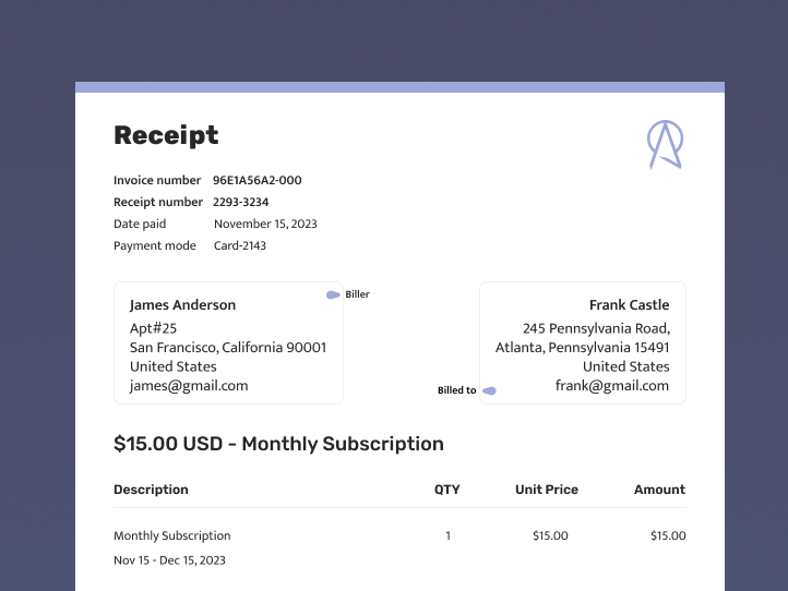 Daily UI - Receipt by Abdullah Qureshi on Dribbble