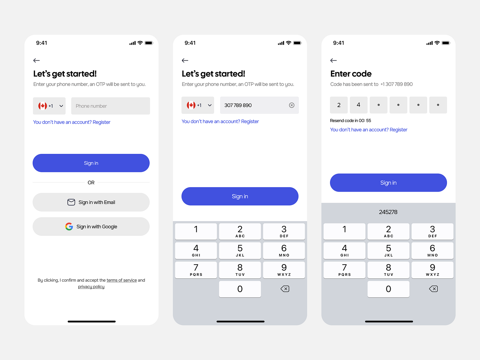 Authentication Screen for a Car Hailing Service by Mike on Dribbble