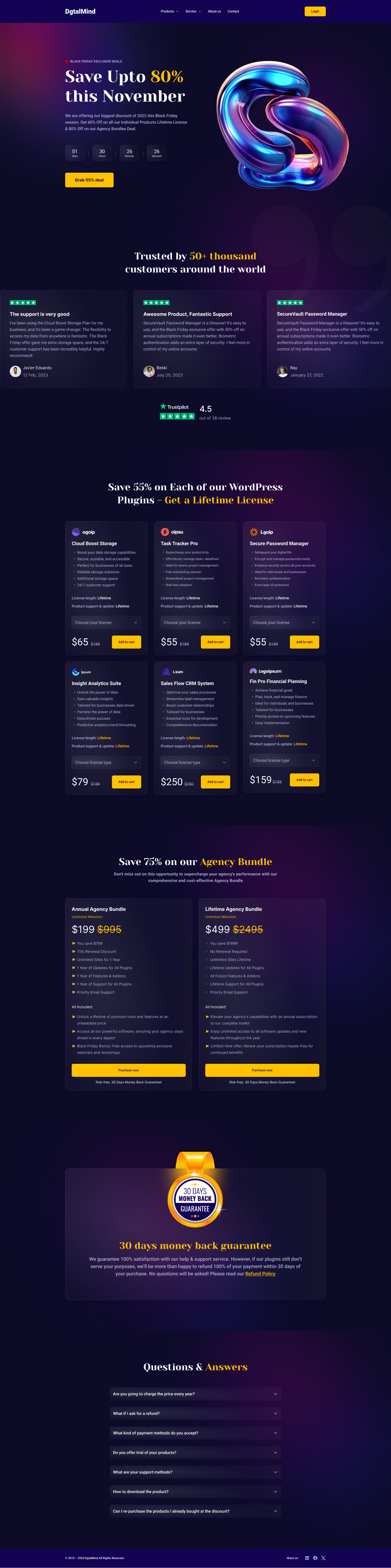 Black Friday - Landing page for a SaaS company by Akanda Hasan 👋 on Dribbble