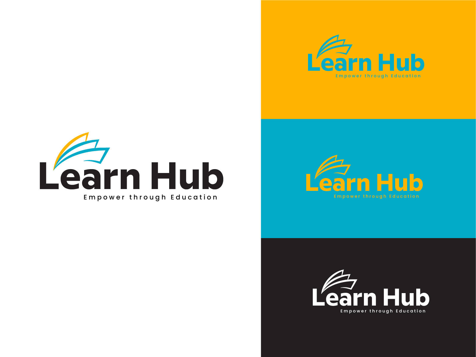 Learn Hub: e-learning logo and brand identity design by Mariam Nayma on ...