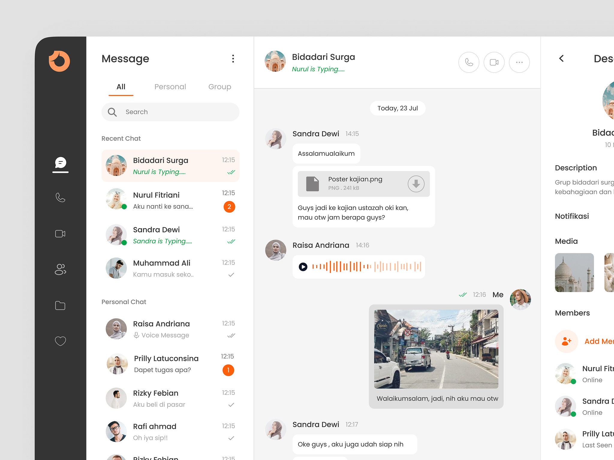 Chating Dashboard Design by Nurul Fitriani 🌻 on Dribbble