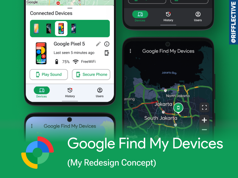 Google Find My Device Mobile App Landing Page (Redesign Concept) by ...