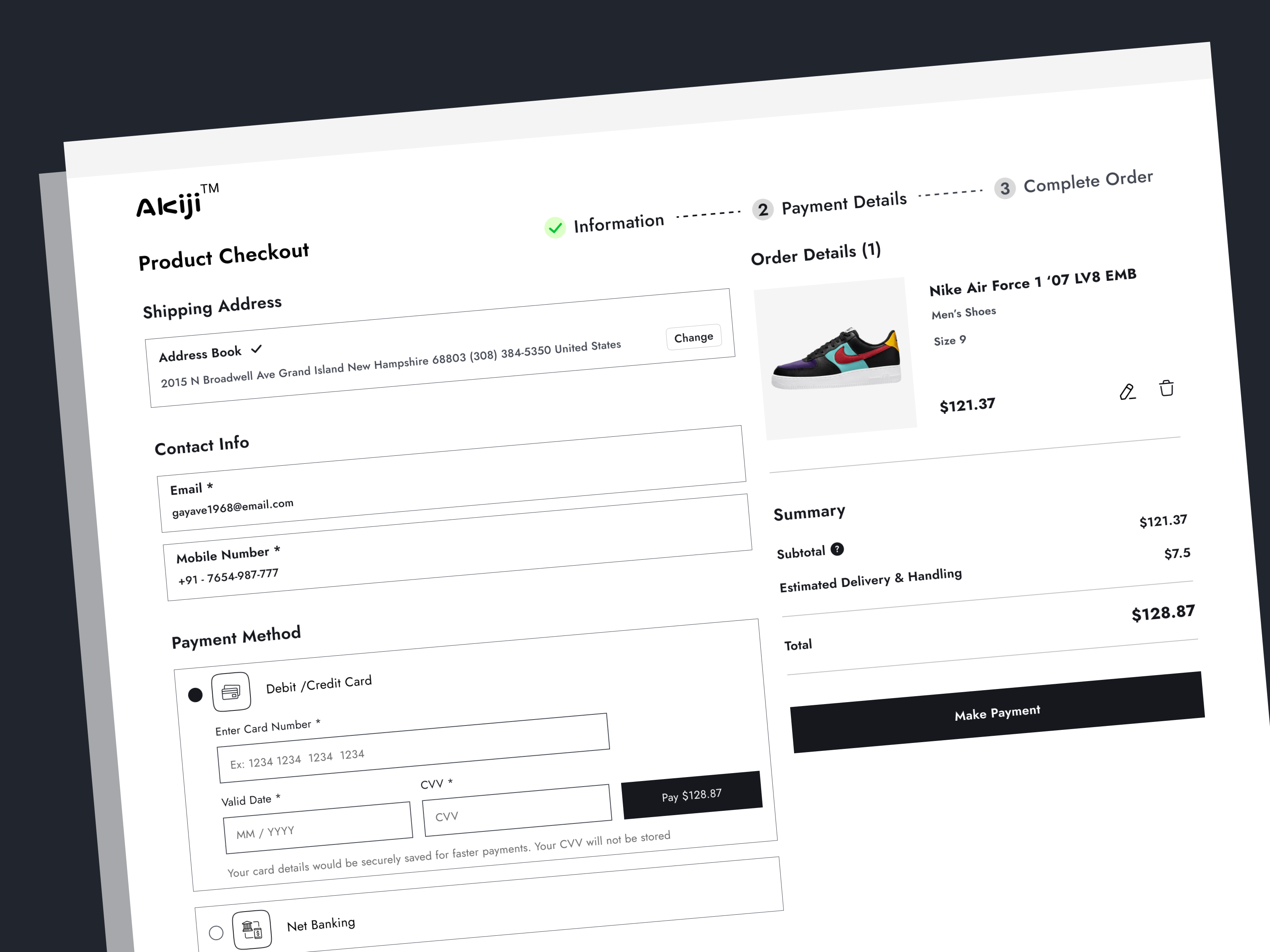 E-commerce product checkout page(Web) by DesiznLab Studio on Dribbble
