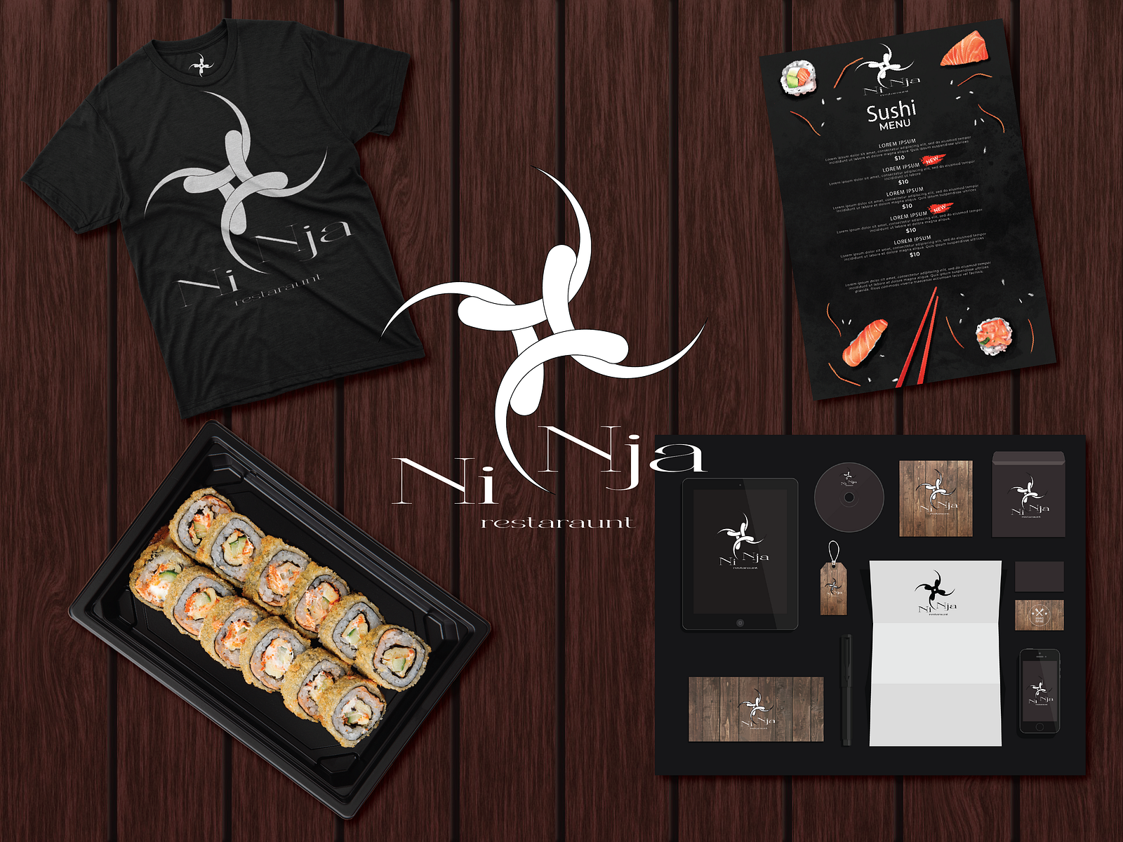 NiNja Restaurant Branding by W1se Graphics on Dribbble