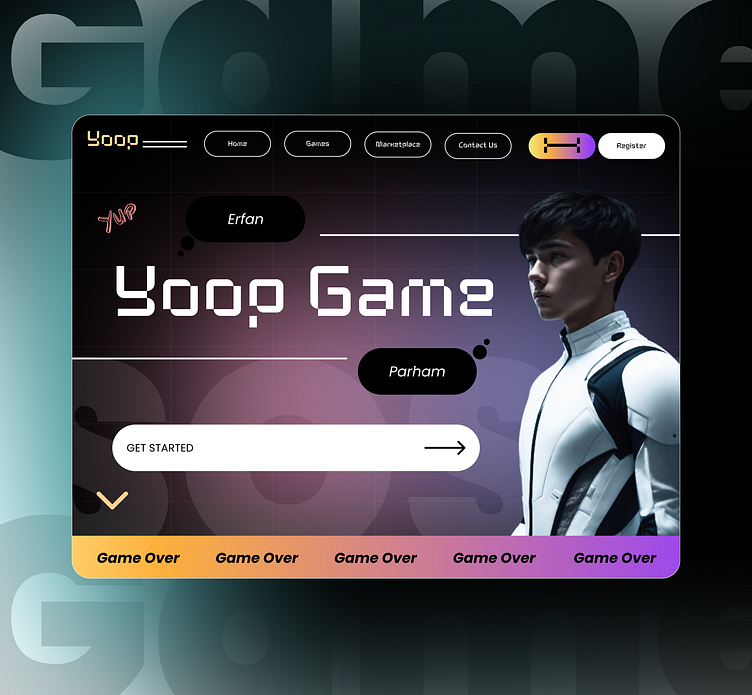 Game Landing Page 🎮 by Parham Danesh for Mimadesign on Dribbble
