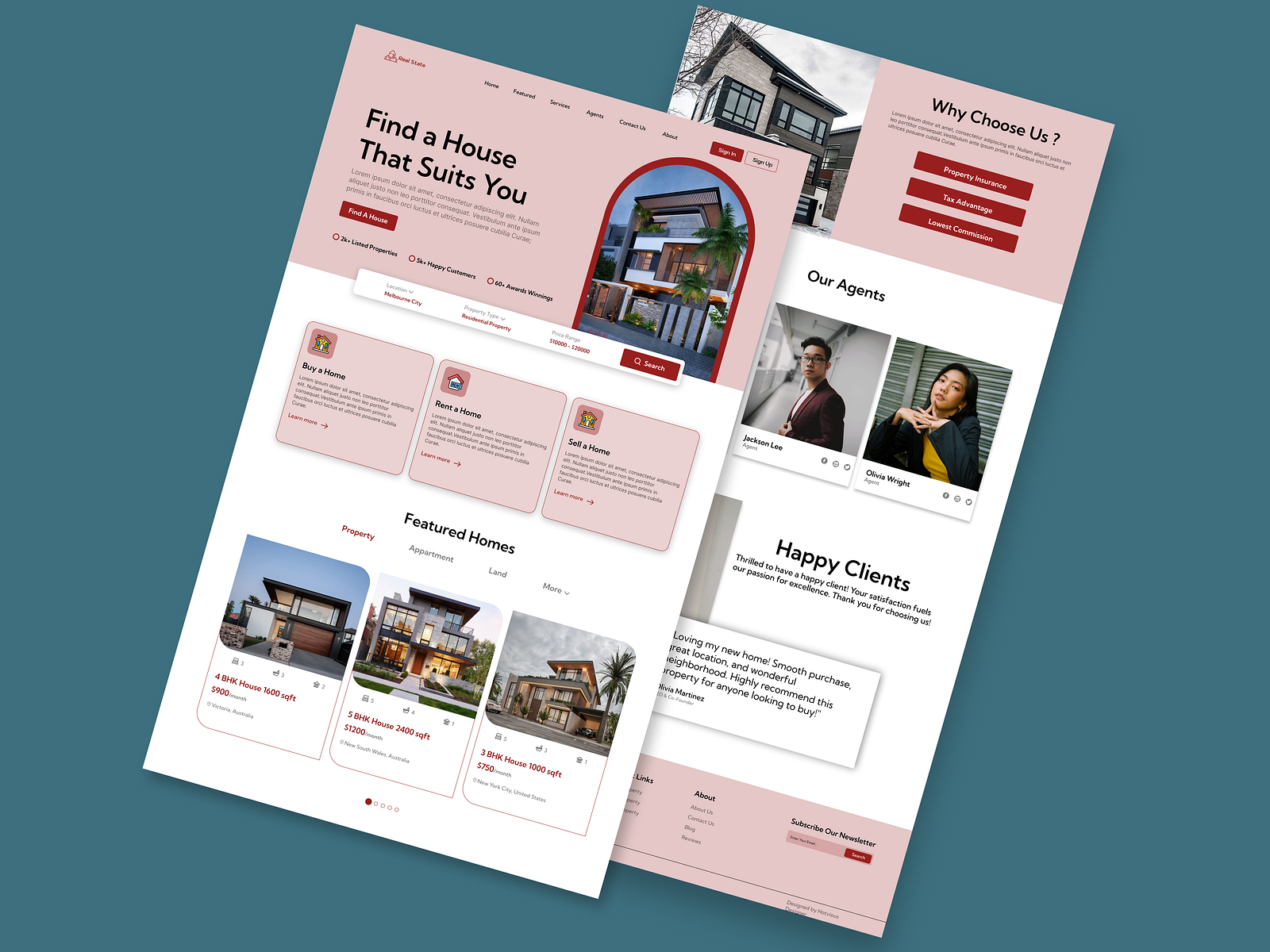 Real State Landing Page Design by Tharindu Madusanka on Dribbble