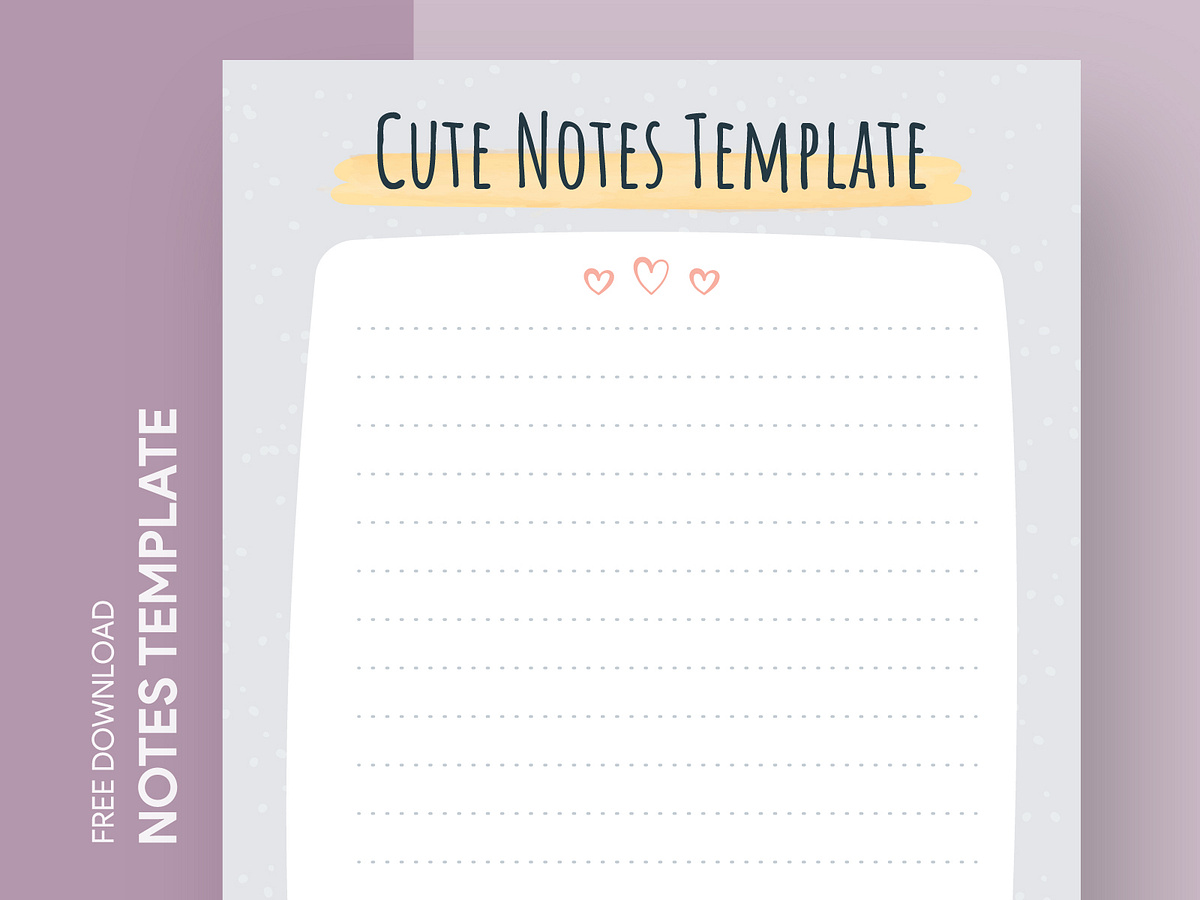 Cute Notes Free Google Docs Template by Free Google Docs Templates ...