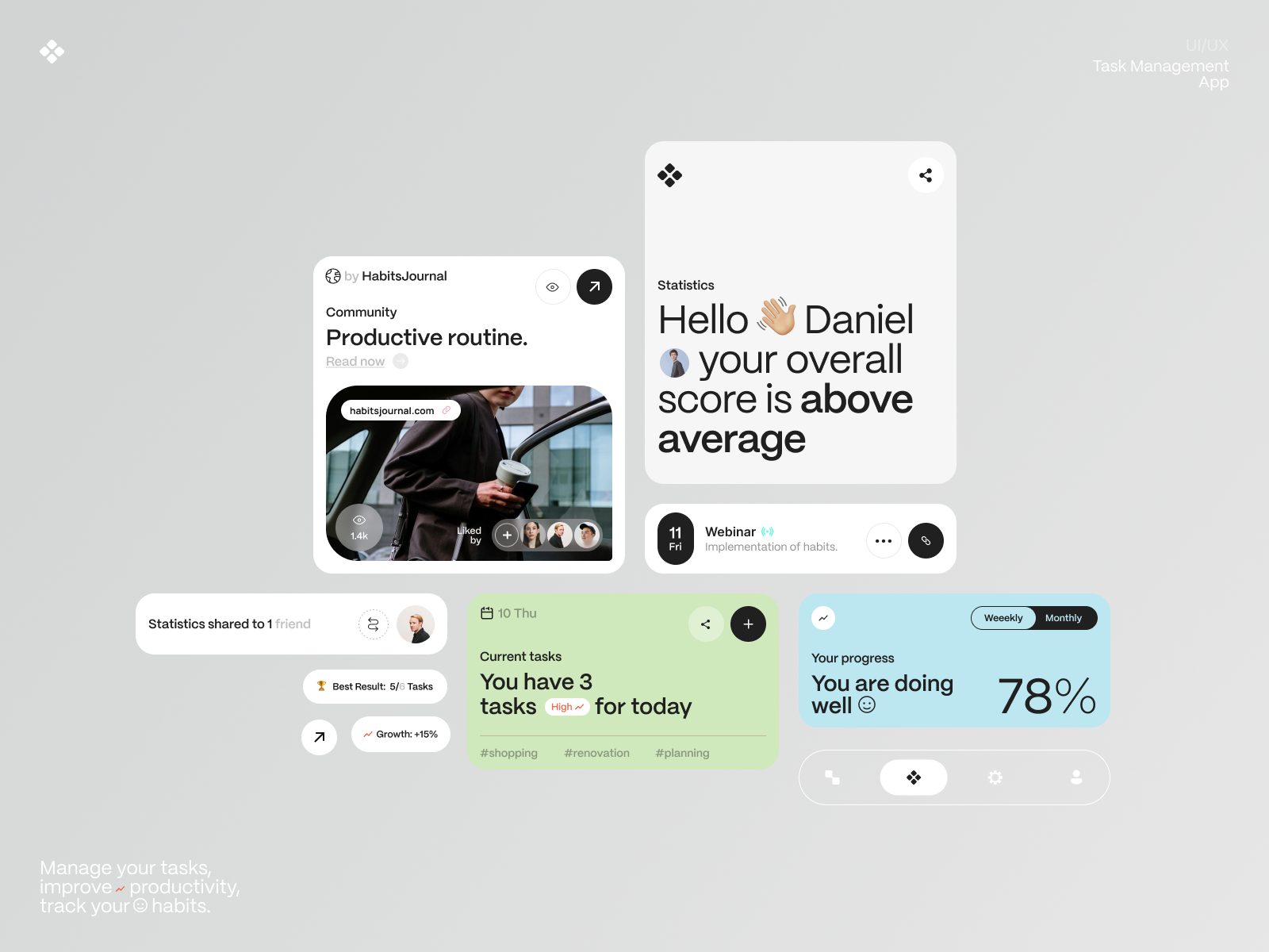 Task Manager Mobile IOS App by Bogdan Falin for QClay on Dribbble