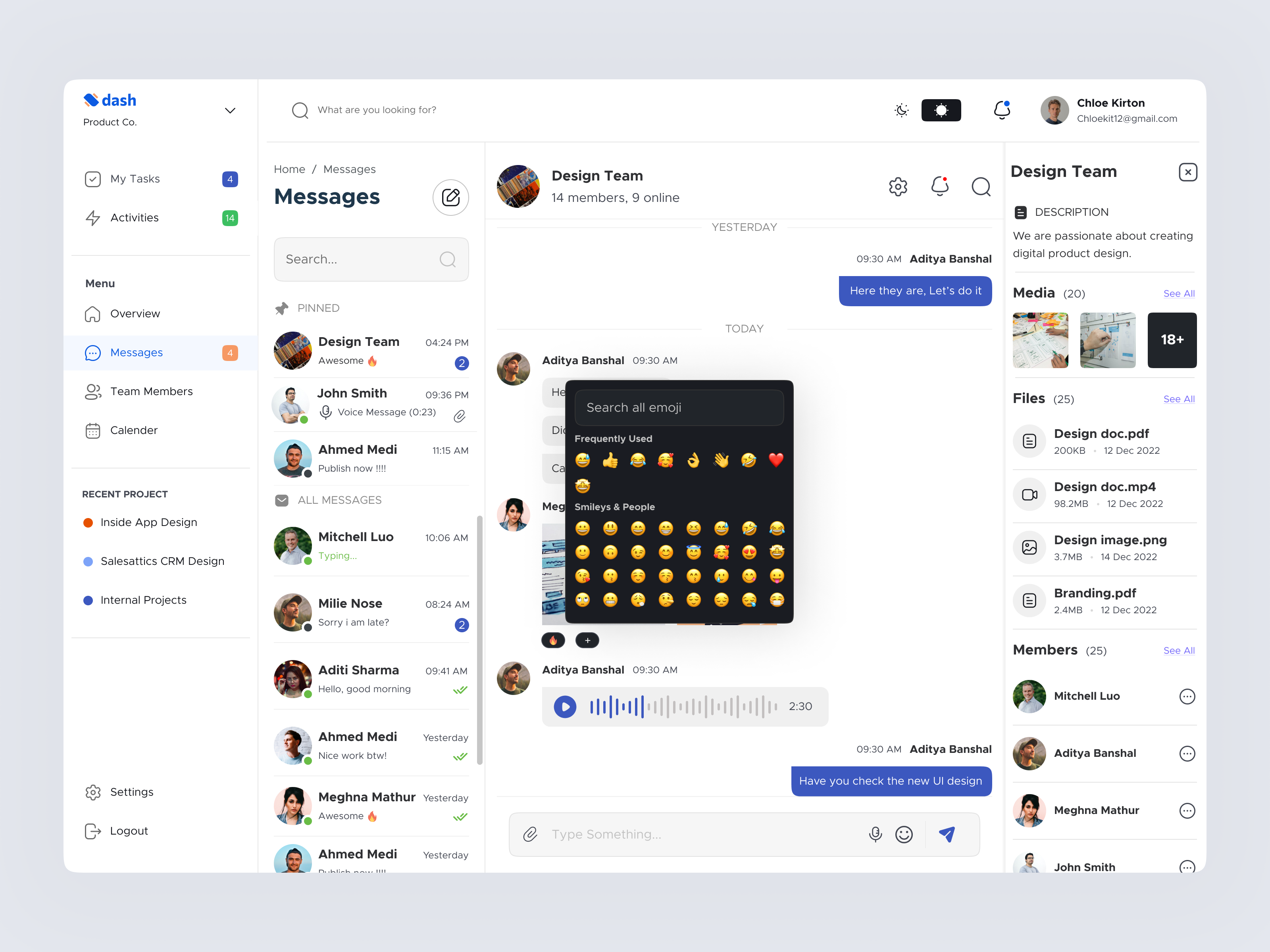 Dash - Messages UI design by DesiznLab Studio on Dribbble