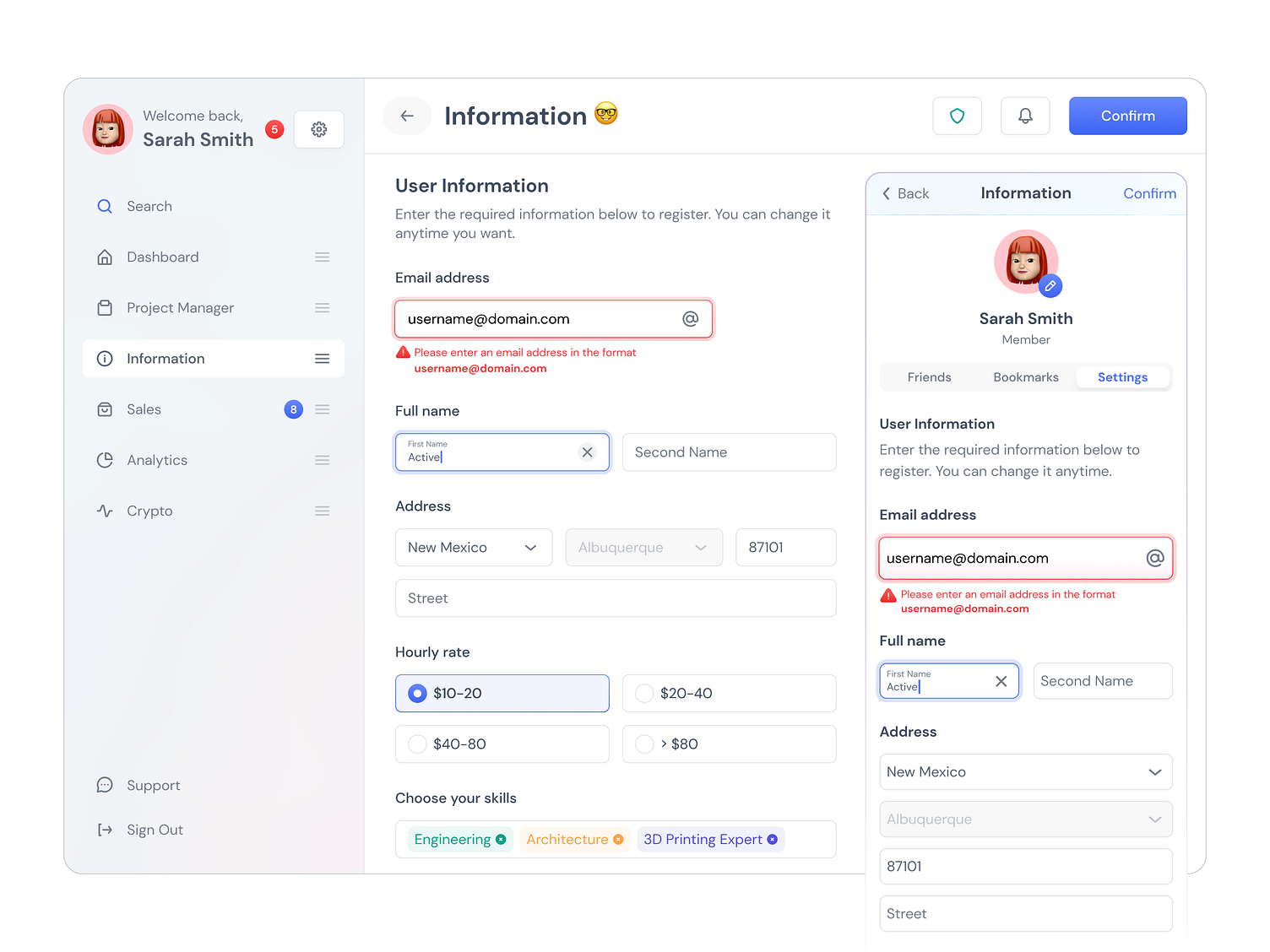 Creating Perfect Input Field UI Design for a Slick UX by Roman ...
