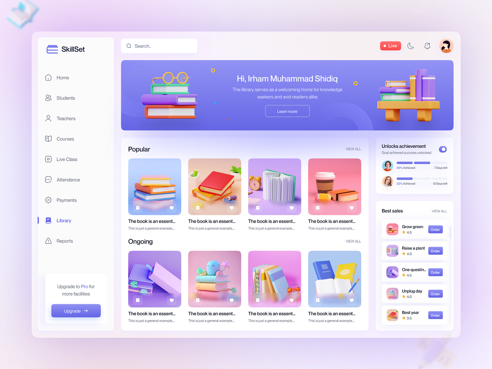 Online Course Library Page By Mehedi Shafayet вљўпёџ On Dribbble